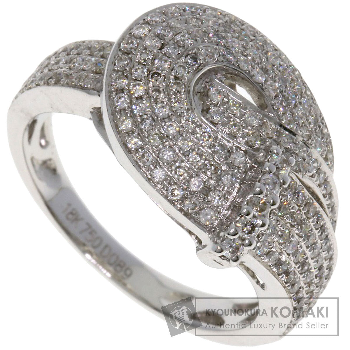 0.89ct Diamond Ring K18 White Gold 4.96g – Kyounokura Japan