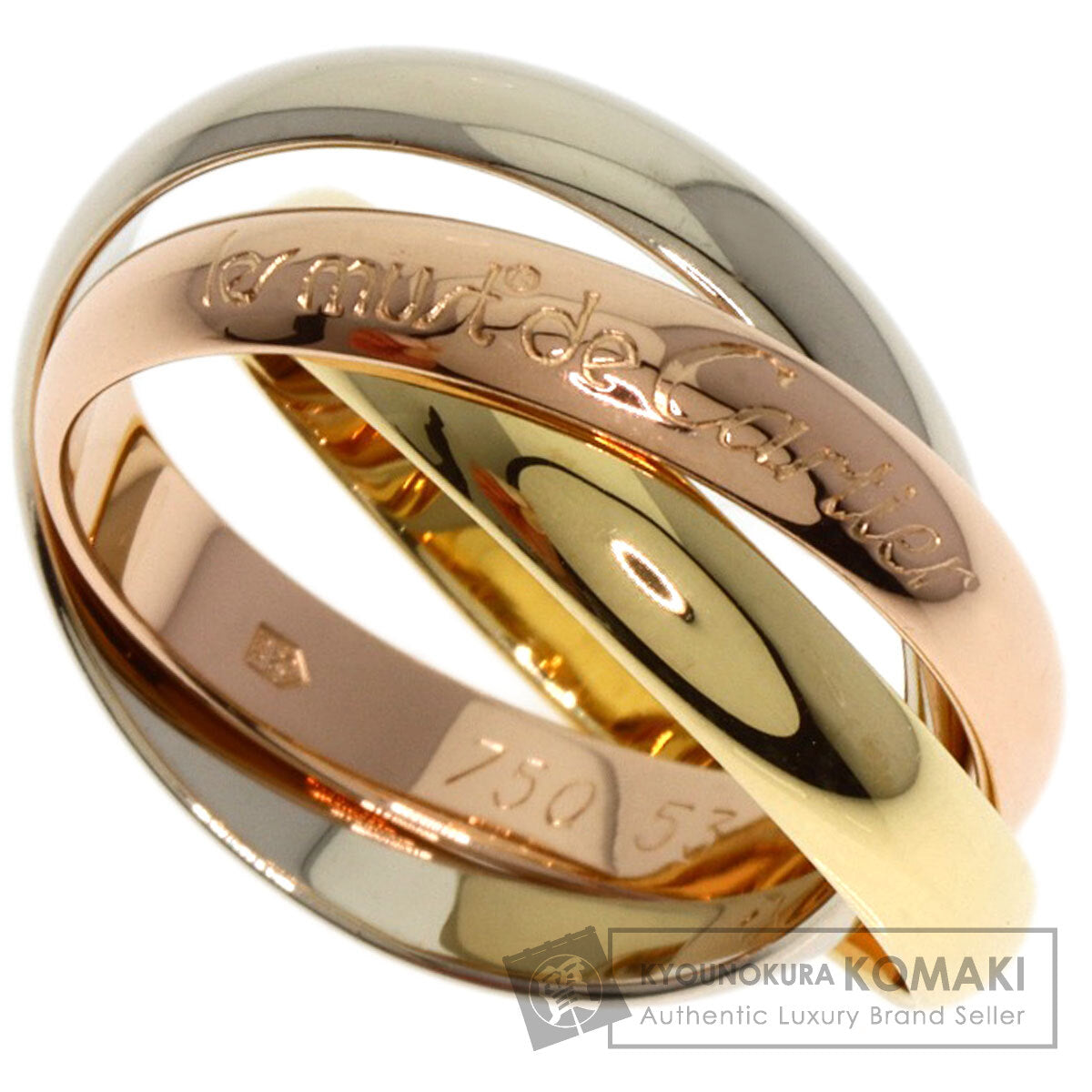 CARTIER Ring Trinity #53 K18 Yellow Gold K18 White Gold – Kyounokura Japan