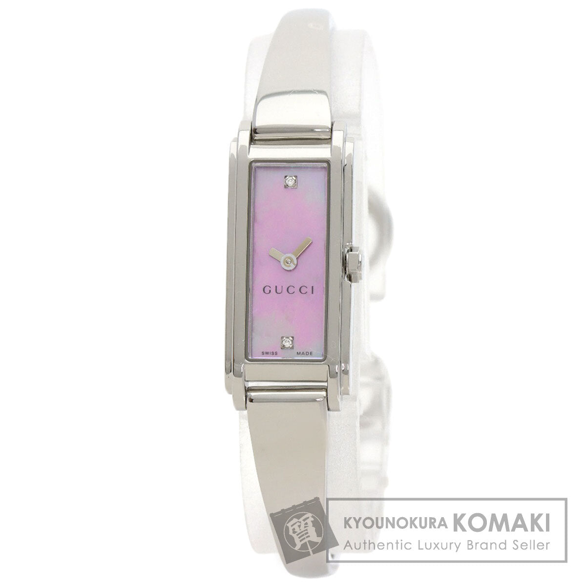 GUCCI G-Line 2P Diamond Watches 109 Stainless Steel/Stainless Steel La ...