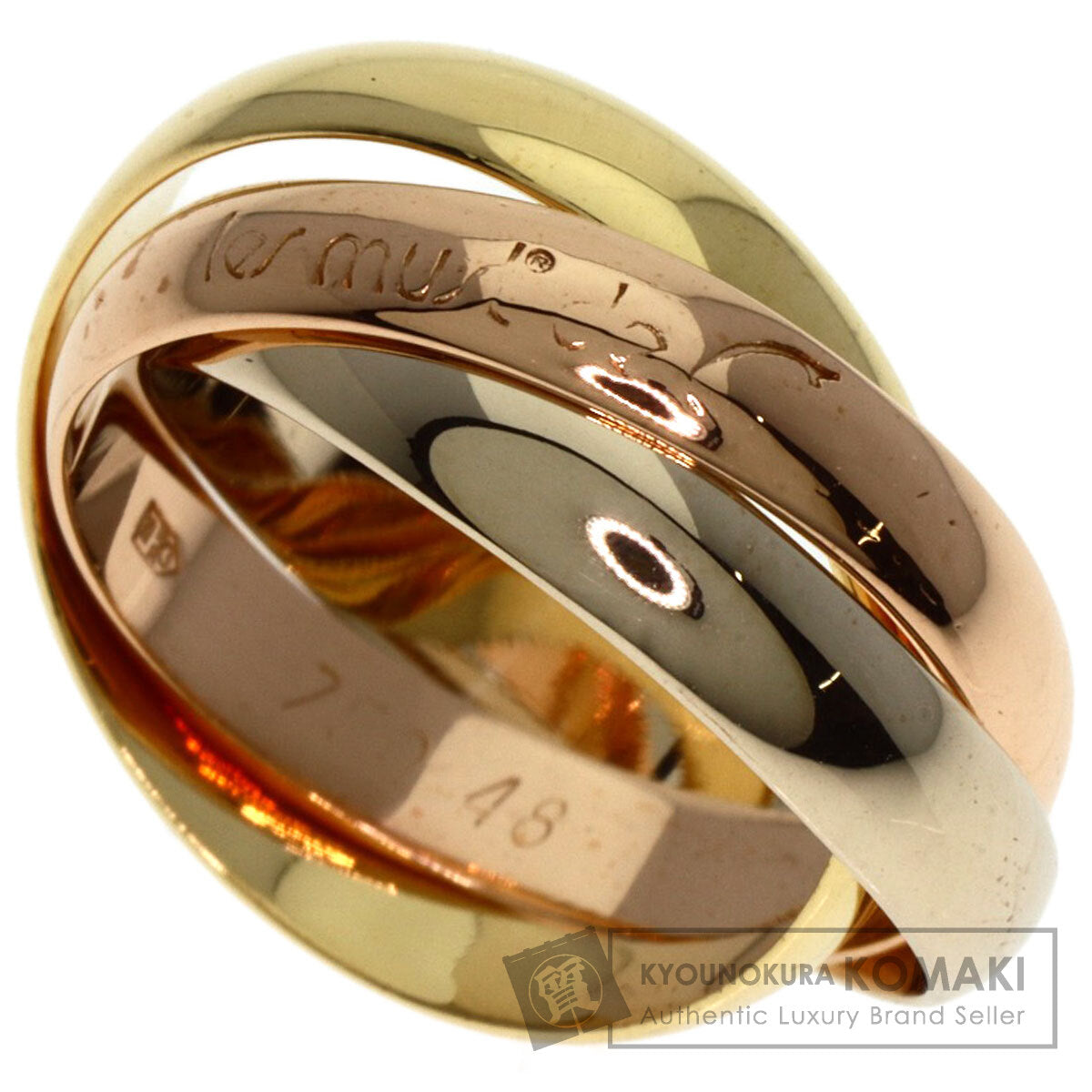 CARTIER Ring Trinity #48 K18 Yellow Gold K18 White Gold – Kyounokura Japan